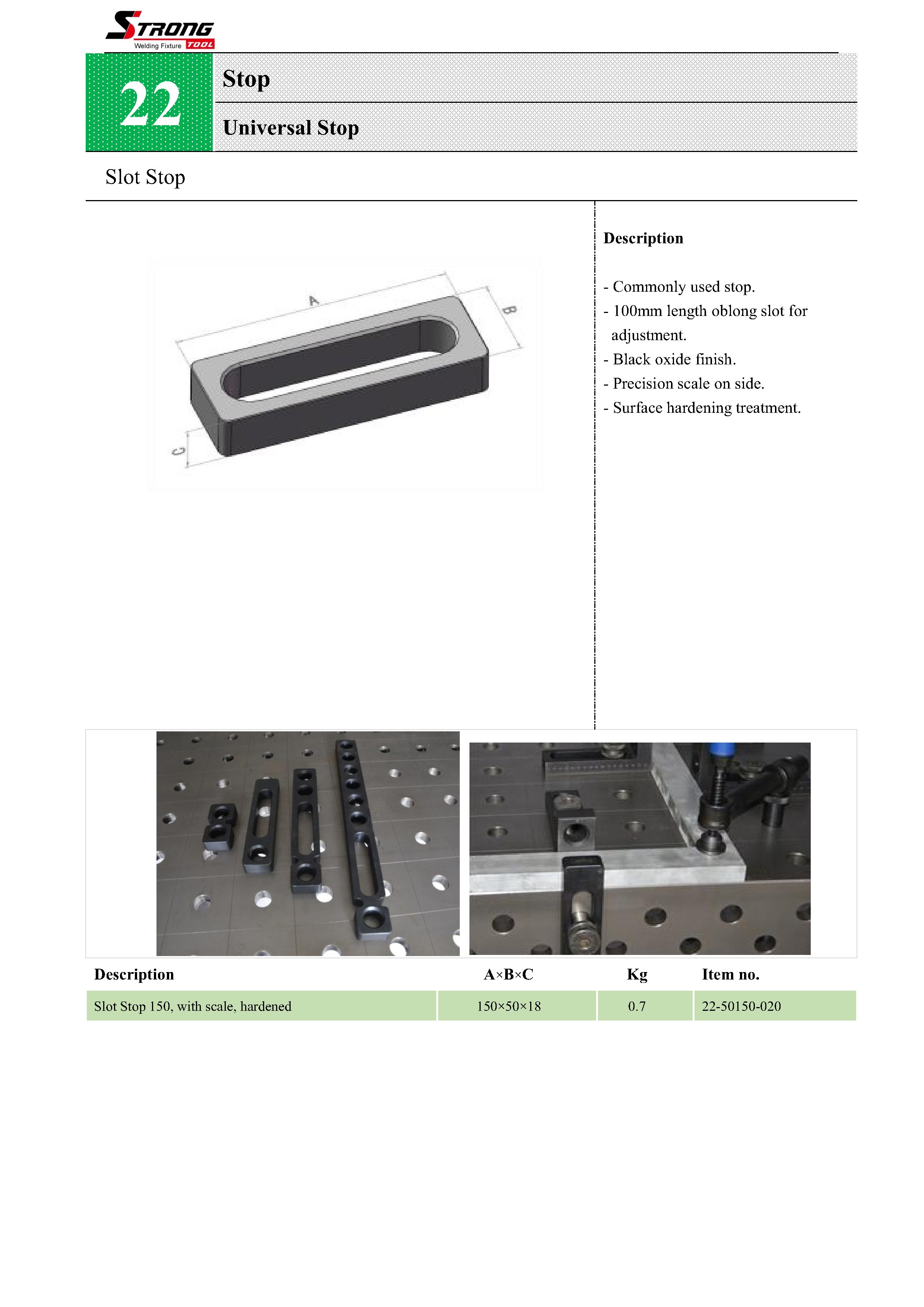 Universal Stop-Slot Stop_Stop_Shanghai Strong Tool Manufacturing Co., Ltd.