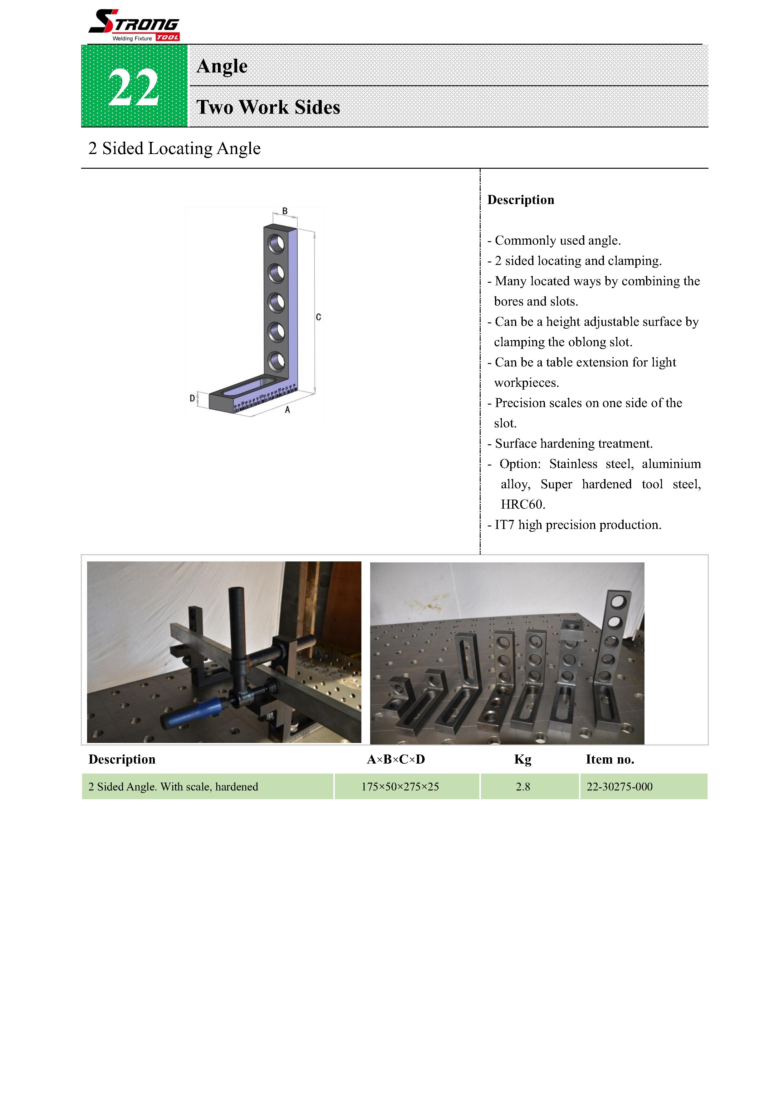 Angle Two Work Sides-2 Sided Locating Angle_Angle_Shanghai Strong Tool ...