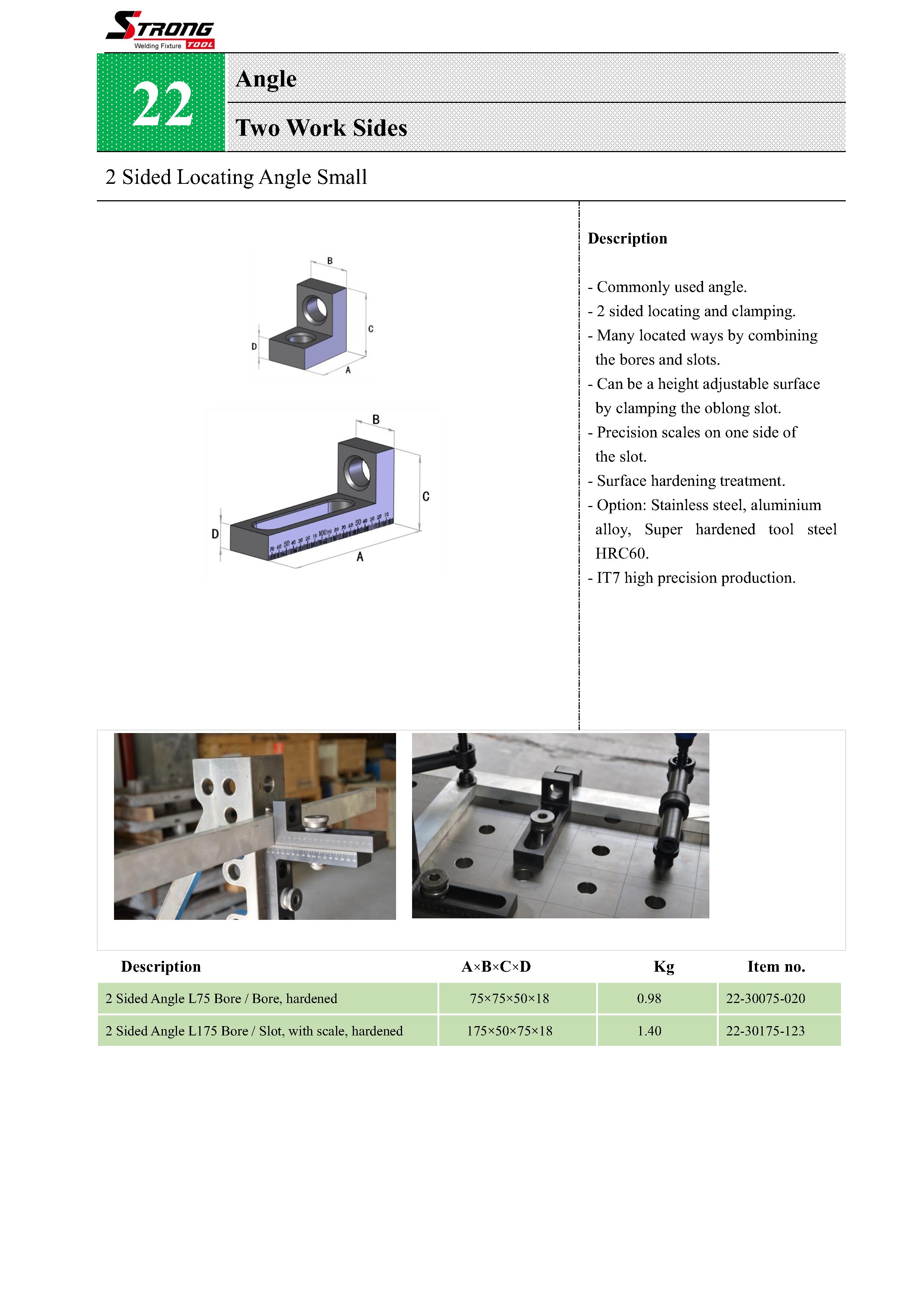 Angle Two Work Sides-2 Sided Locating Angle Small_Angle_Shanghai Strong ...